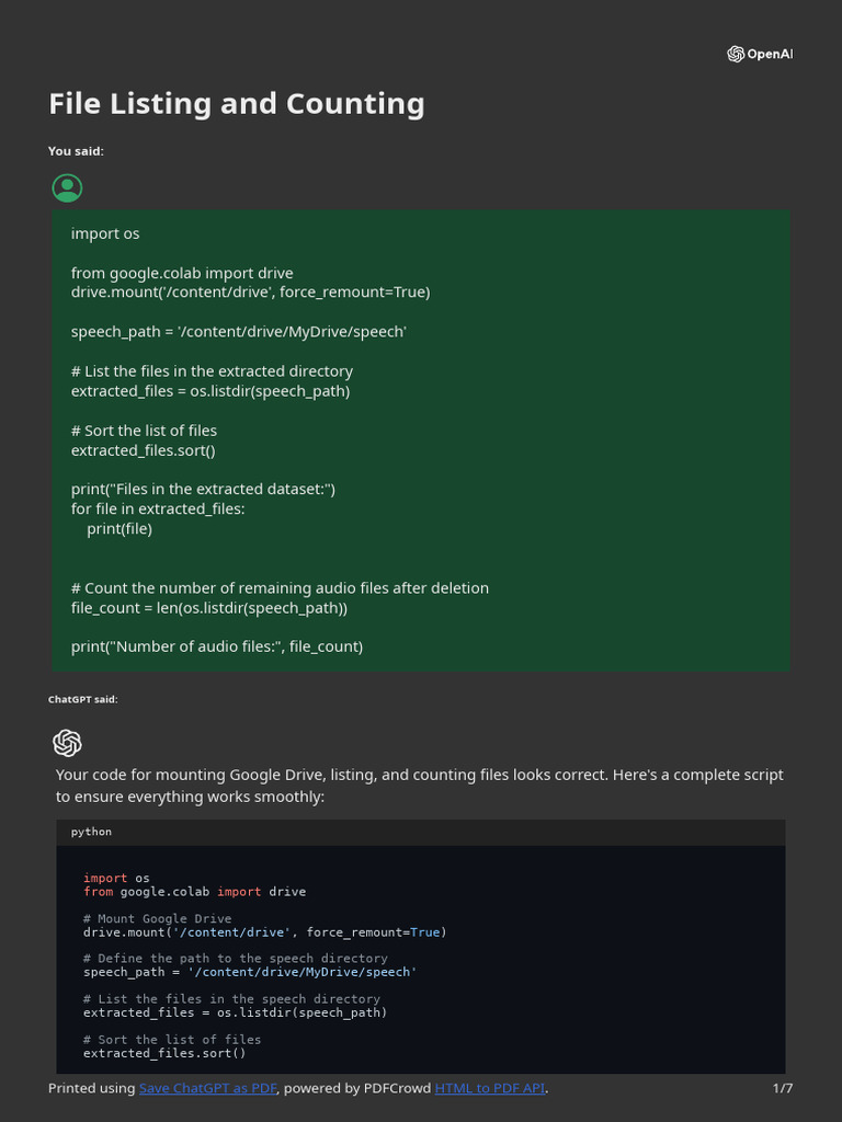 File Listing and Counting | PDF