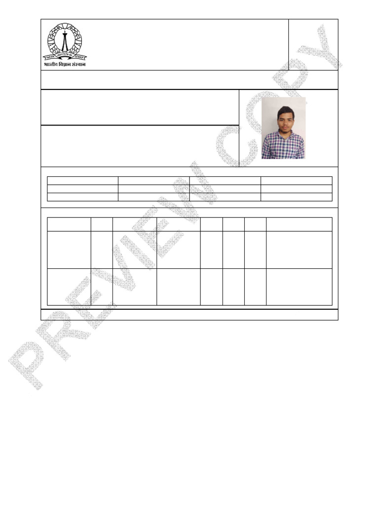 IISC Application Form | PDF