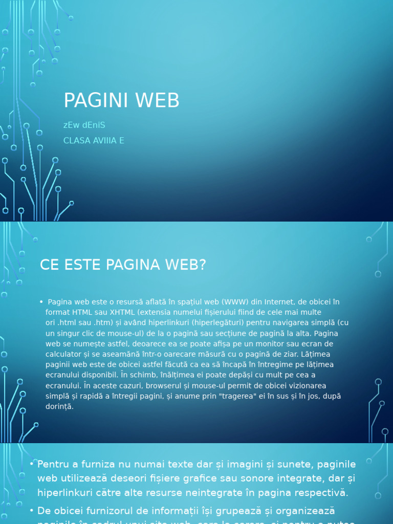 Pagini Web | PDF