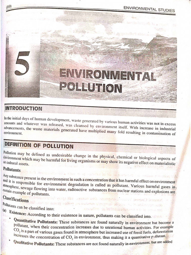 Pollution Notes Of Evs Pdf