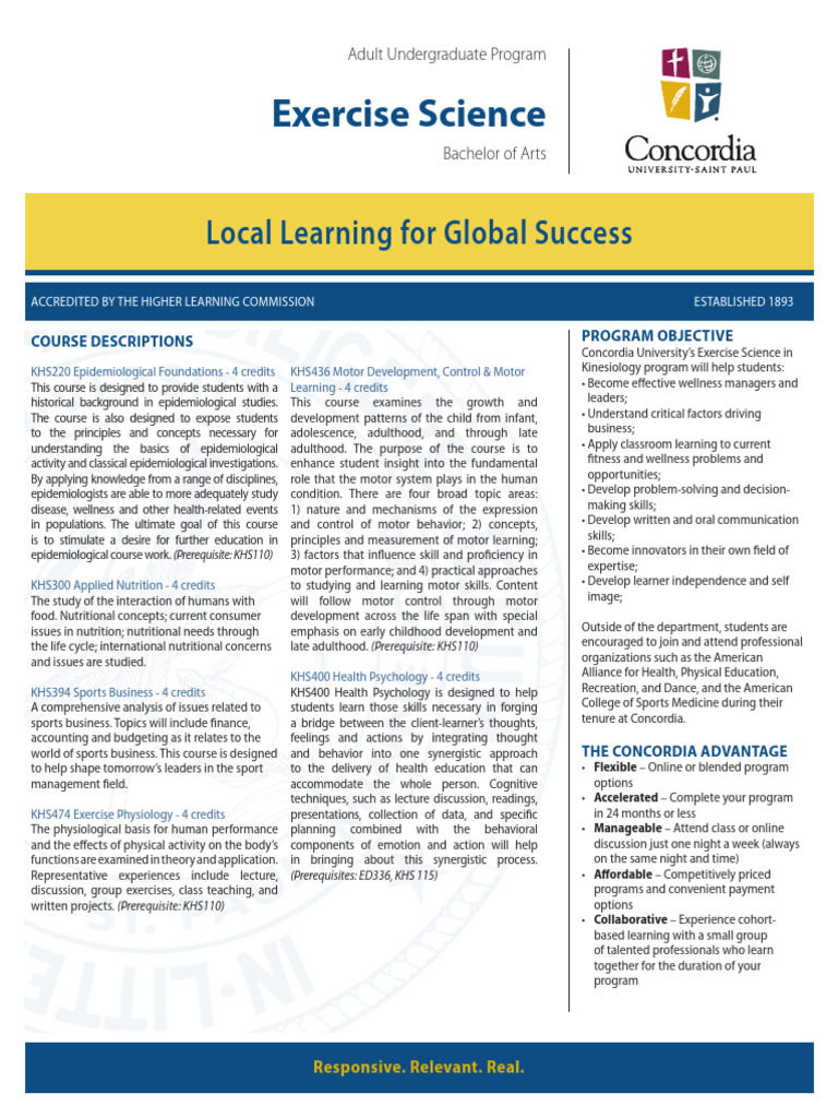 BA Exercise Science | PDF