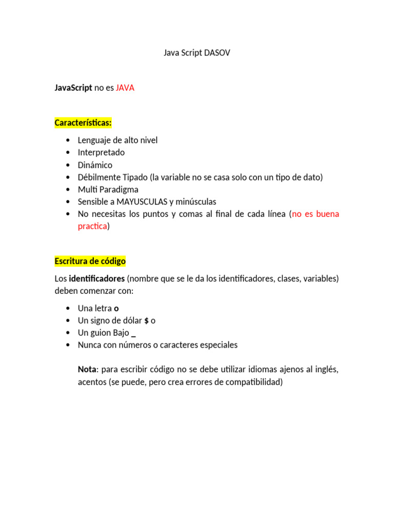 Introduccion Java Scrip | PDF