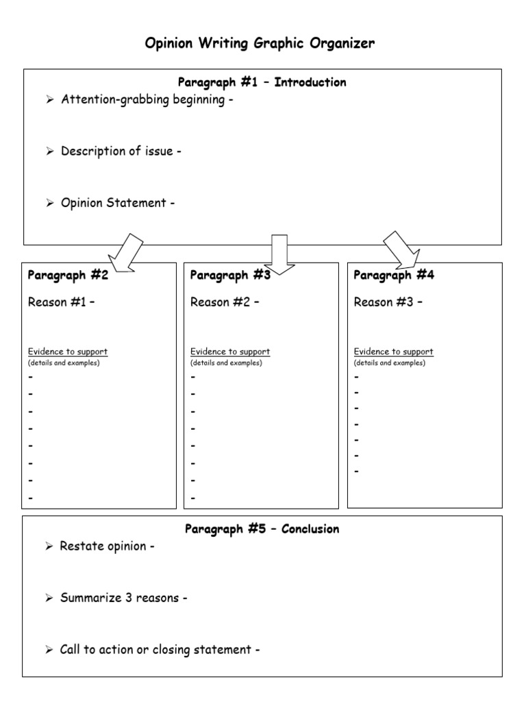 Opinion Writing-Graphic-Organizers | PDF
