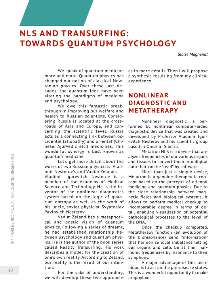 5 NLS and Transurfing Towards Quantum Psychology | PDF