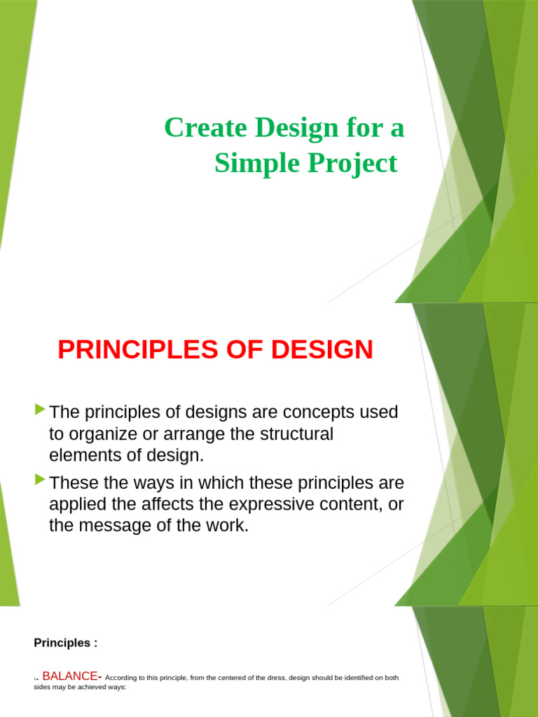 Create Design For A Simple Project | PDF