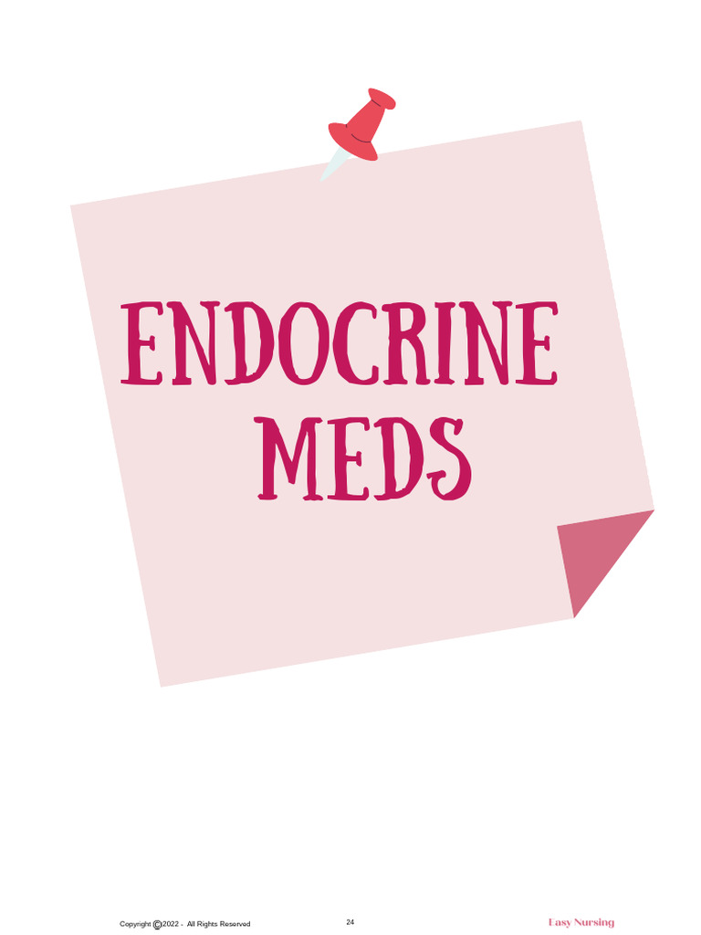 Endocrine Meds Pharmacology | PDF