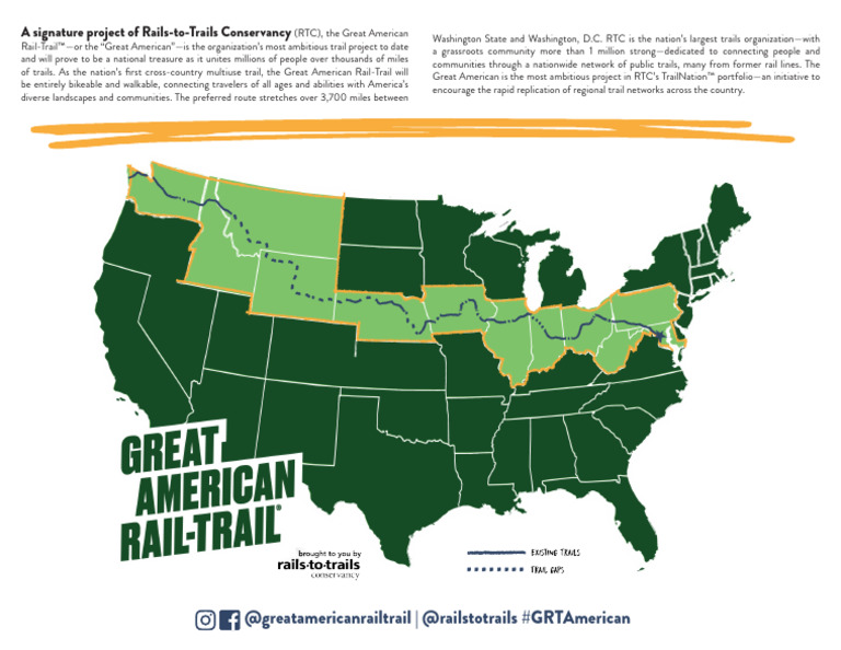 Great-American-Rail-Trail-branded-map-2022-by-RTC | PDF