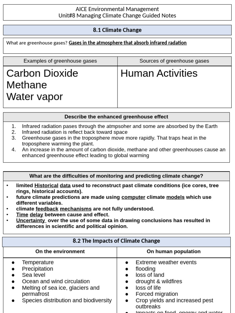 Unit 8 Guided Notes | PDF
