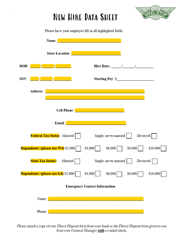 New Hire Paperwork 2024 | PDF