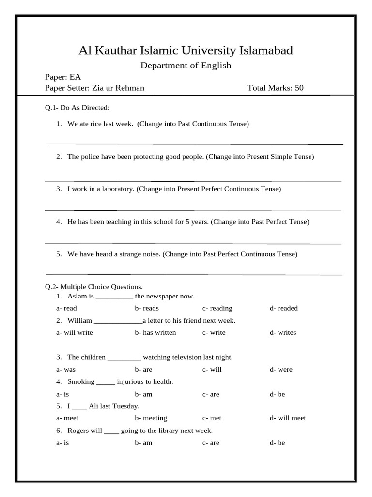 Al Kauthar Islamic University Islamabad | PDF
