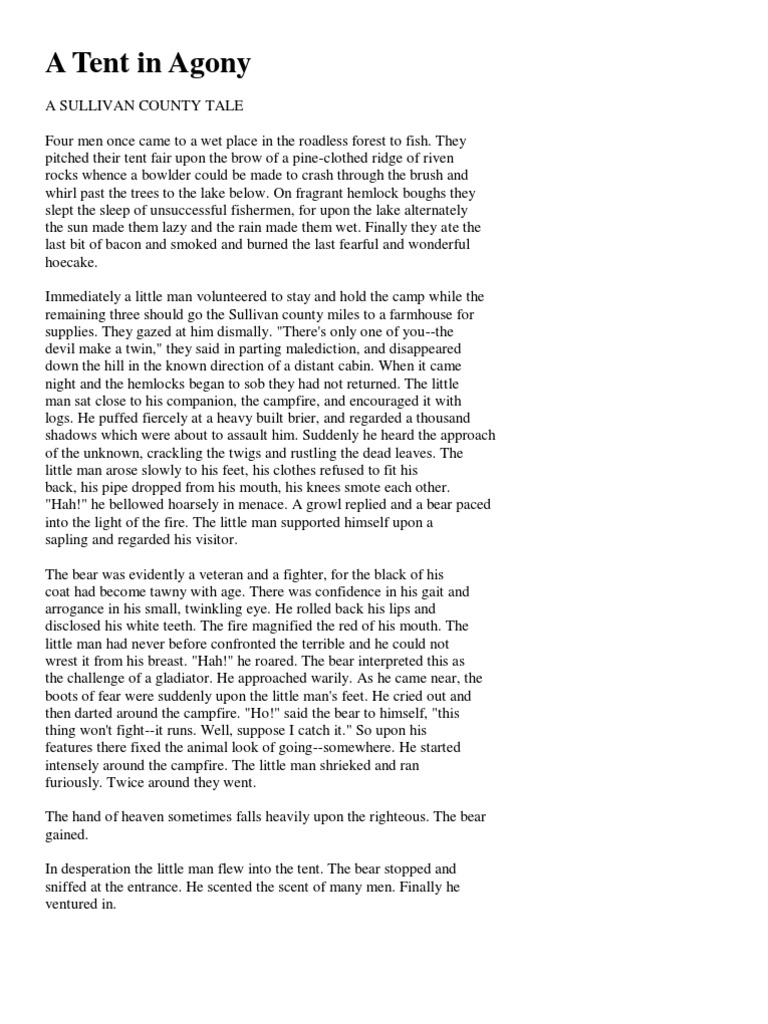 A Tent in Agony | PDF