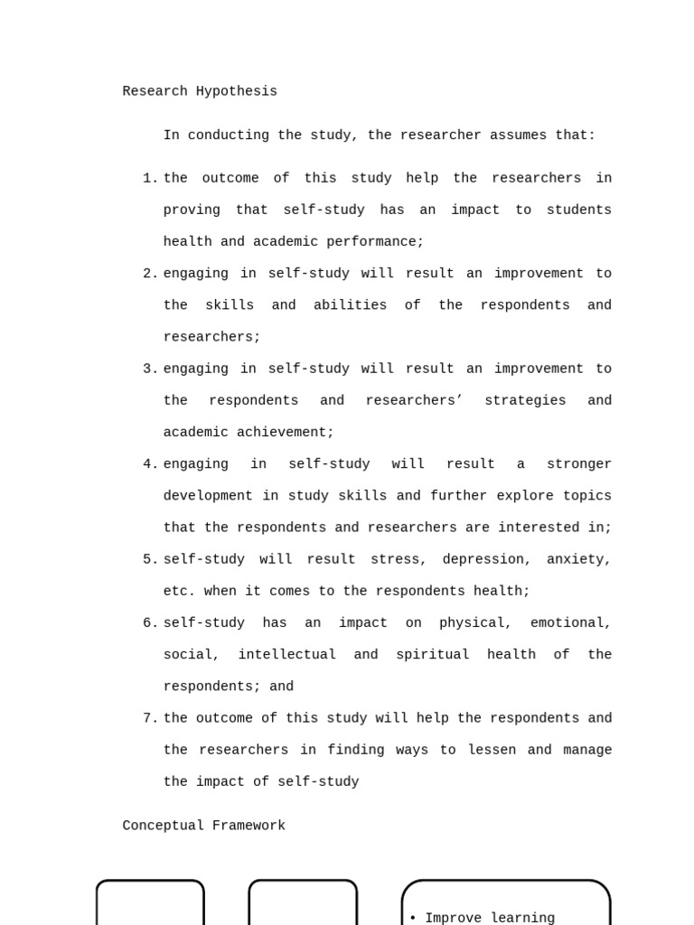 Research Hypothesis | PDF