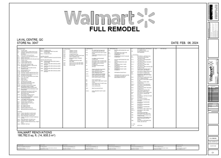3047 - Laval Centre, QC - Full Remodel - 0010 - C1 - Cover Page | PDF