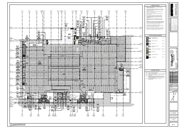 3047 - Laval Centre, QC - Full Remodel - 0140 - A1.1 - Floor Finishes Plan | PDF