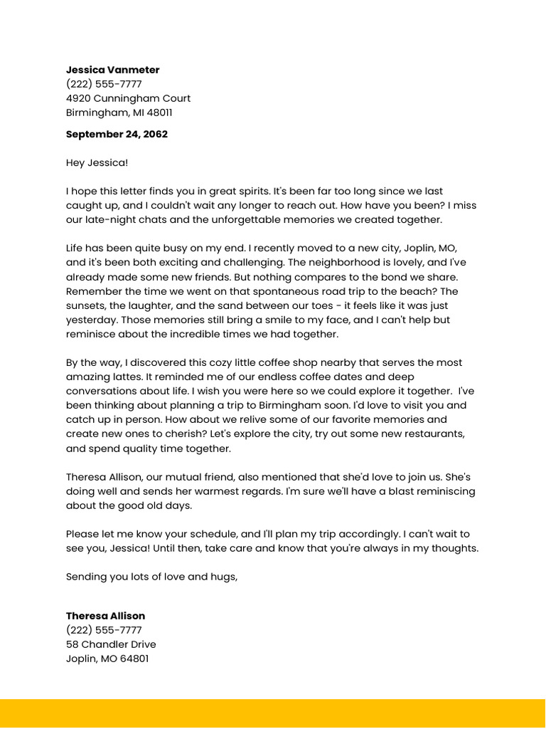 Long-Distance Friendship Letter | PDF | Poetry