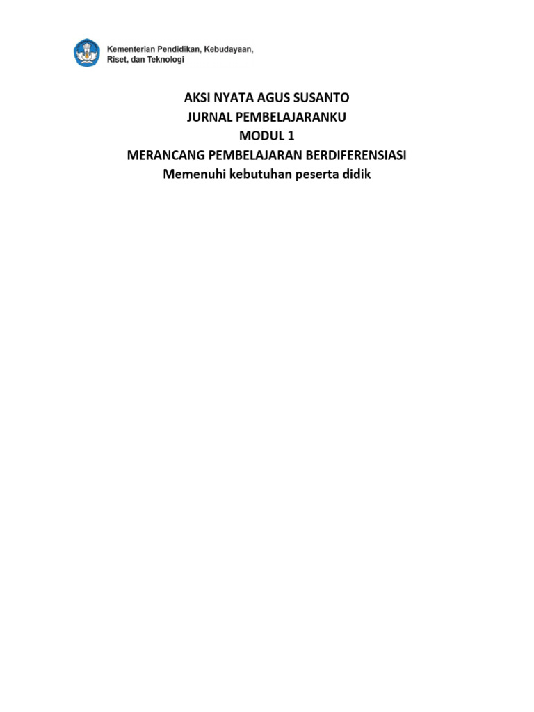 Aksi Nyata Agus Susanto | PDF