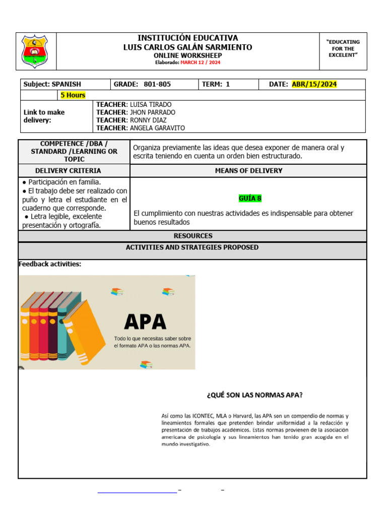 2024 801 Esp Act 8 Cierre y Socializacion de Notas | PDF