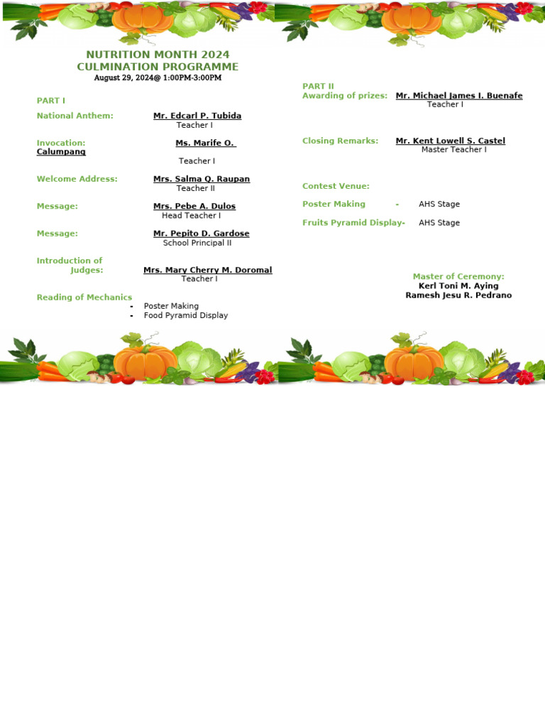 Nutrition Month Invitation | PDF