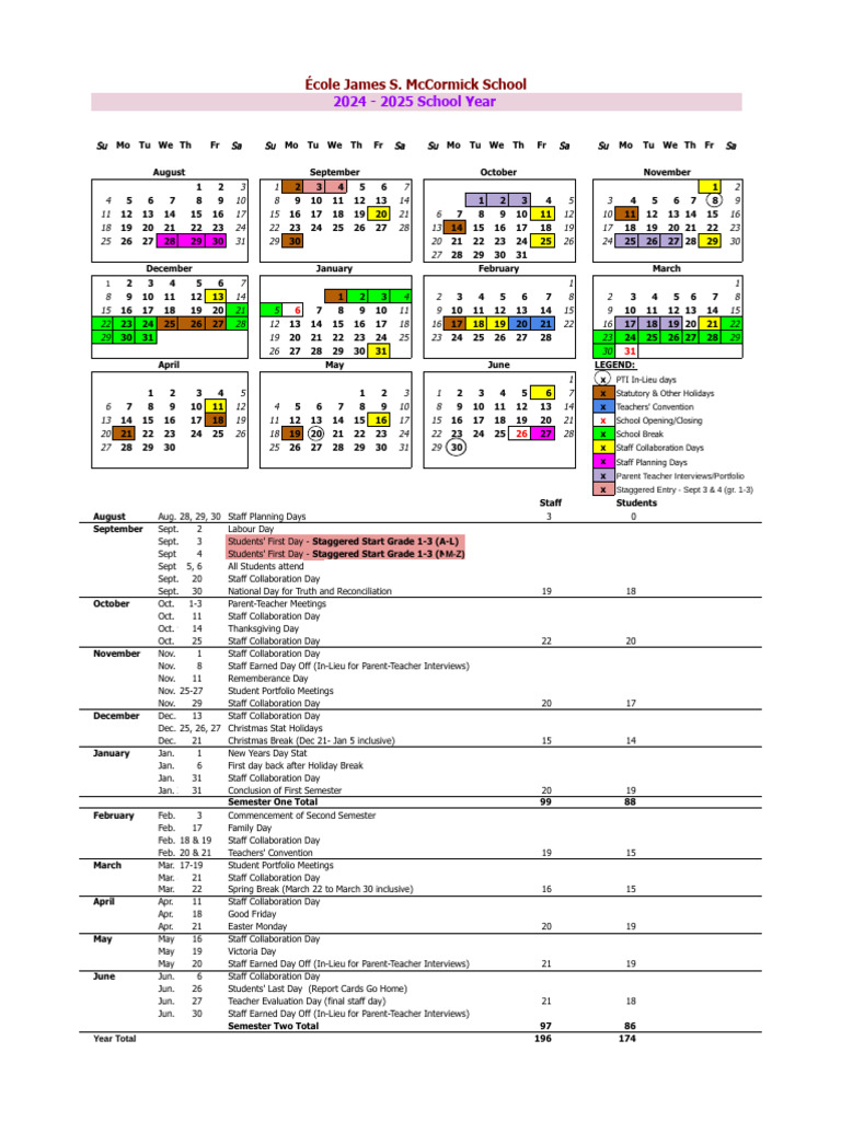 Ejsms School Calendar 24-25 - 2024-2025 Approved | PDF