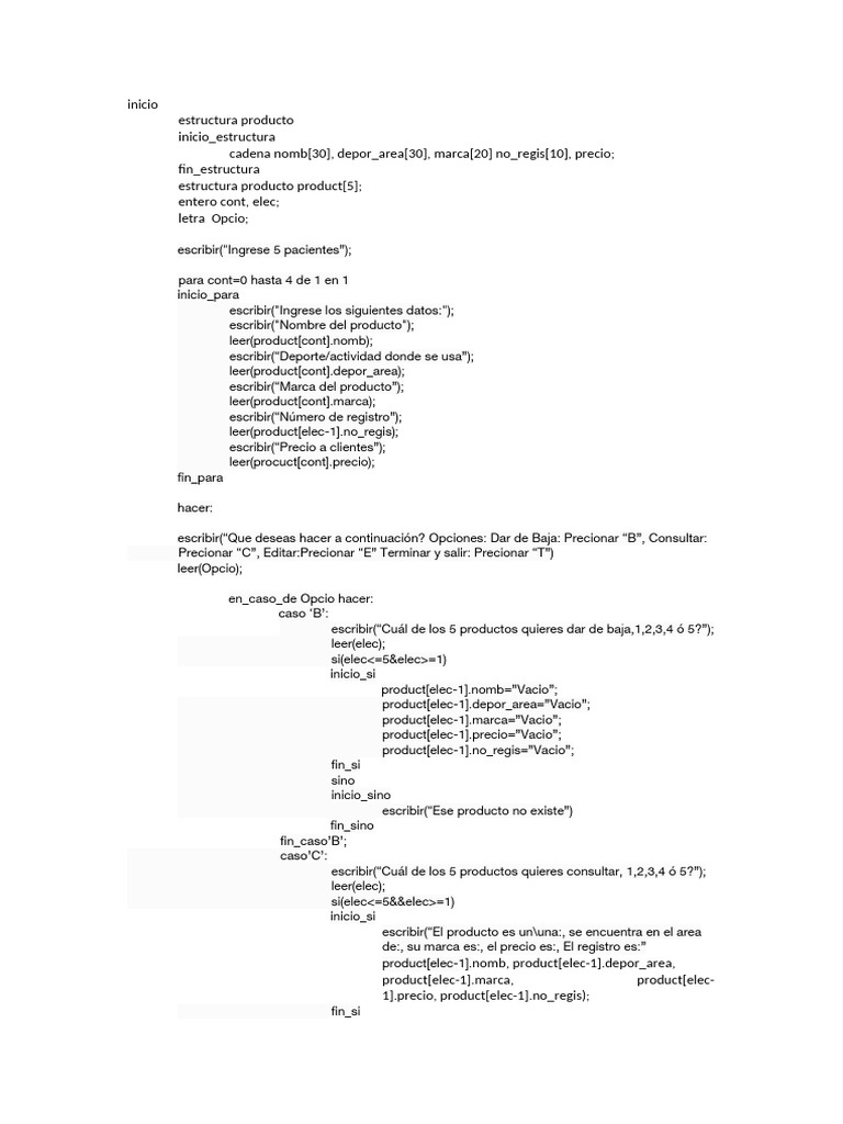 Bocetos de codificación | PDF