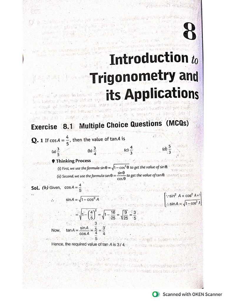 Trigonometry Most Important Questions | PDF