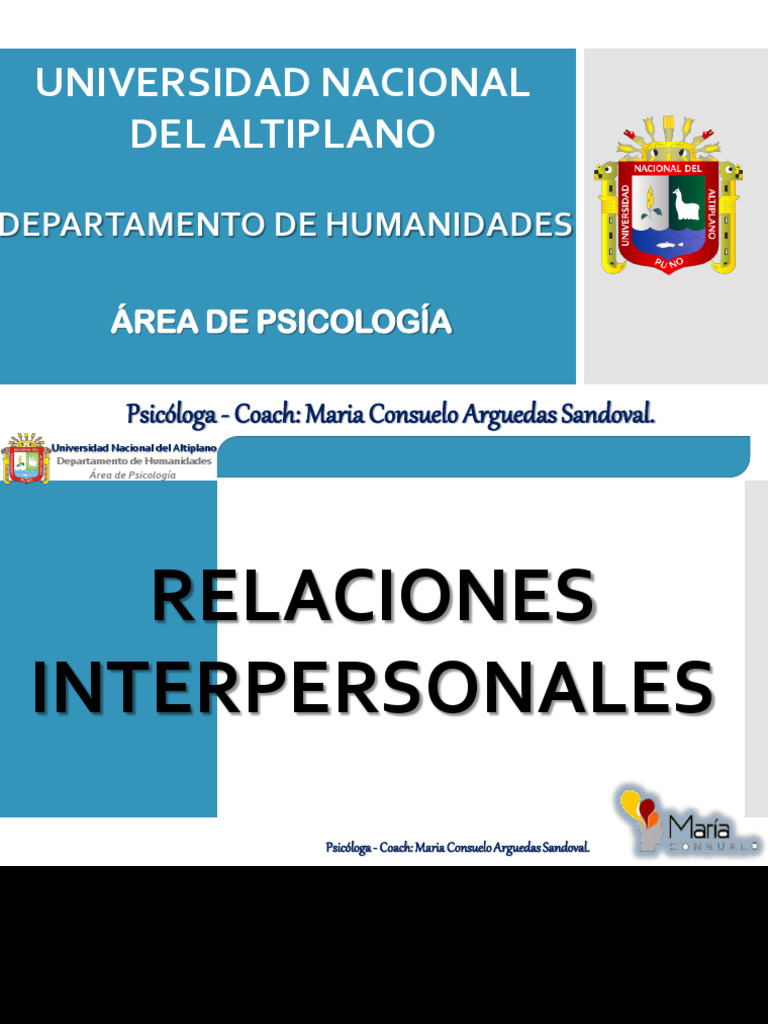 Relaciones Interpersonales. | PDF | Sicología | Relaciones personales ...