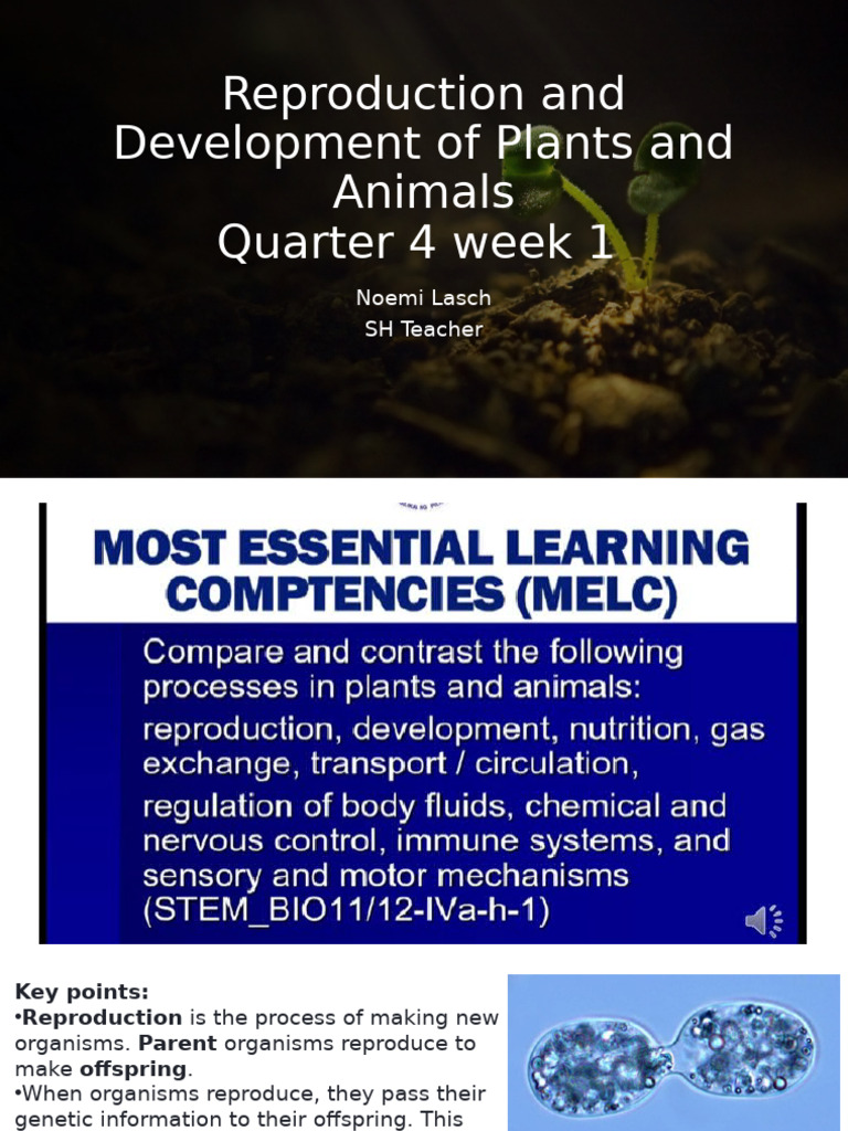 Reproduction and Development of Plants and Animals | PDF