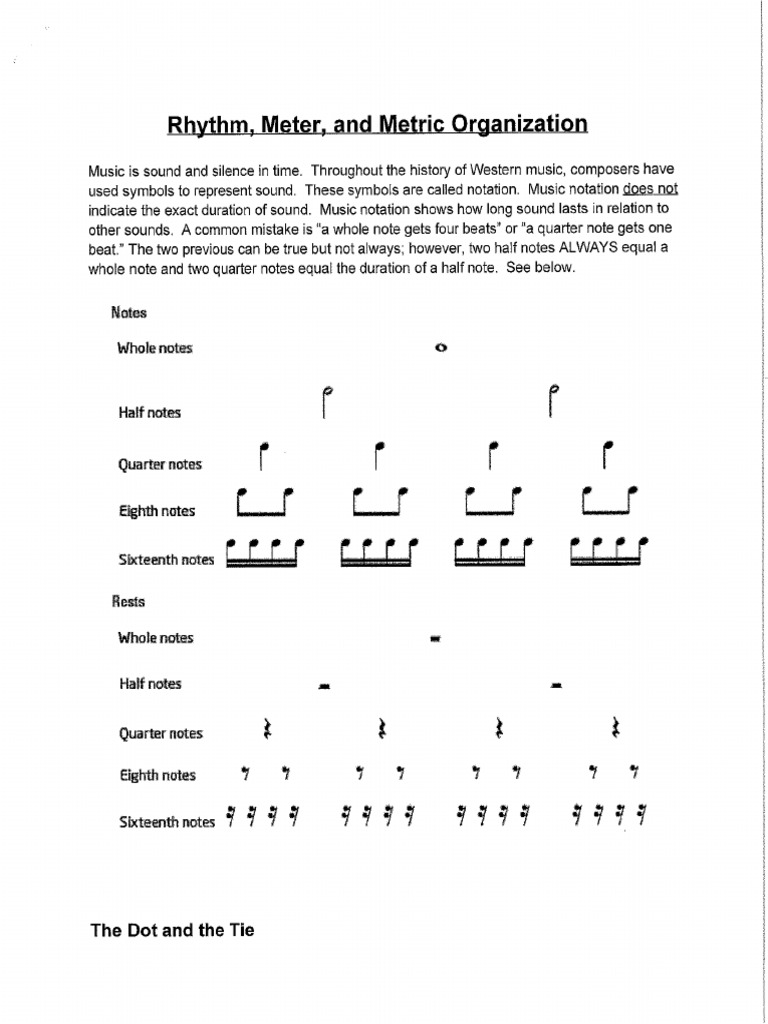 Rhythm, Meter, and Metric Organization | PDF