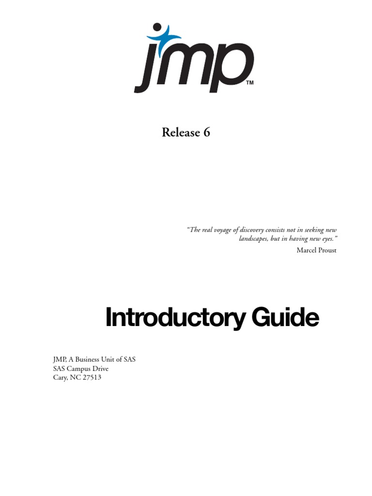 JMP Introductory Guide | PDF | Jmp (Statistical Software) | Menu ...