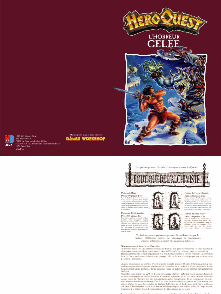 L'Horreur Gelée (Ready To Print) - 1 | PDF