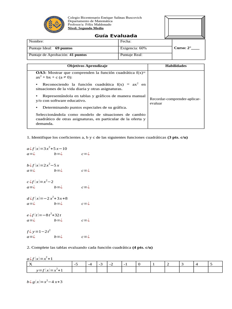 Guía 1 Evaluada | PDF