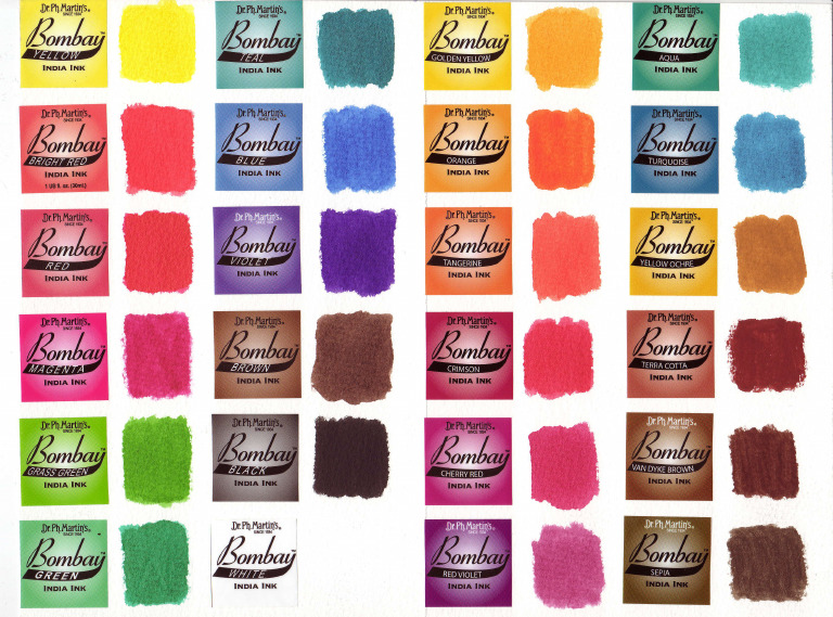 Dr. Ph. Martin's Bombay India Ink Color Chart | PDF