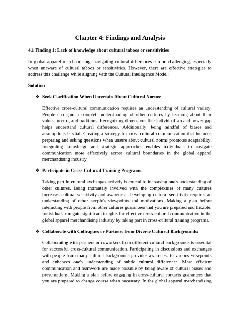 Chapter 4 - Findings and Analysis | PDF