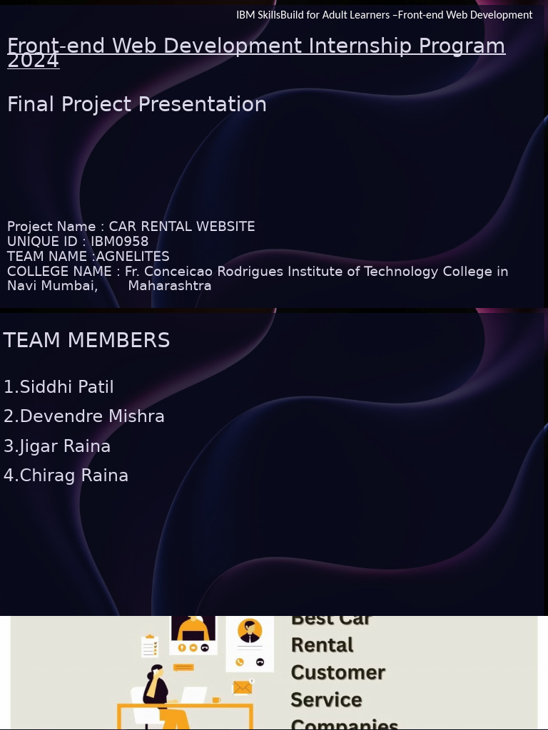 Front-End Web Development Internship Program 2024 Final Project Presentation | PDF