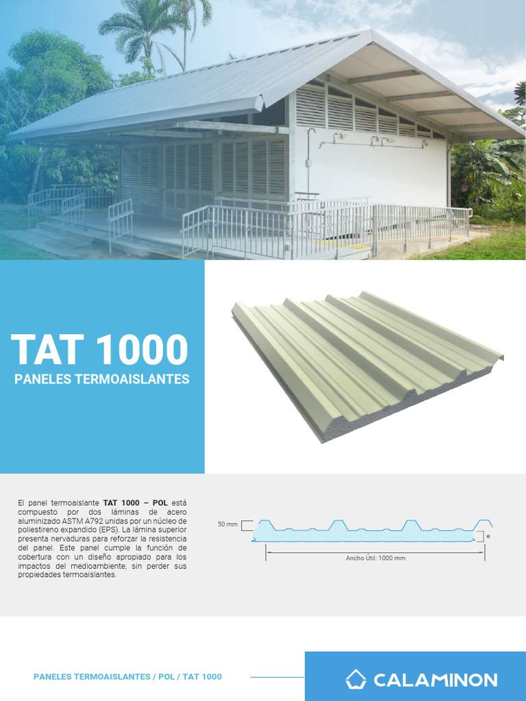 Calaminon-Panel Termoaislante Tat 1000 Pol | PDF