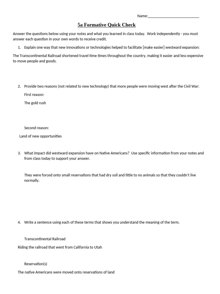 5a Quick Check Formative | PDF | Finance & Money Management | Travel