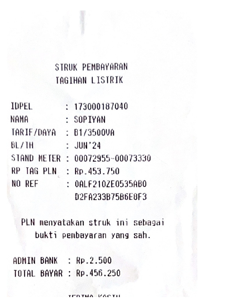 Struk Pembayaran | PDF