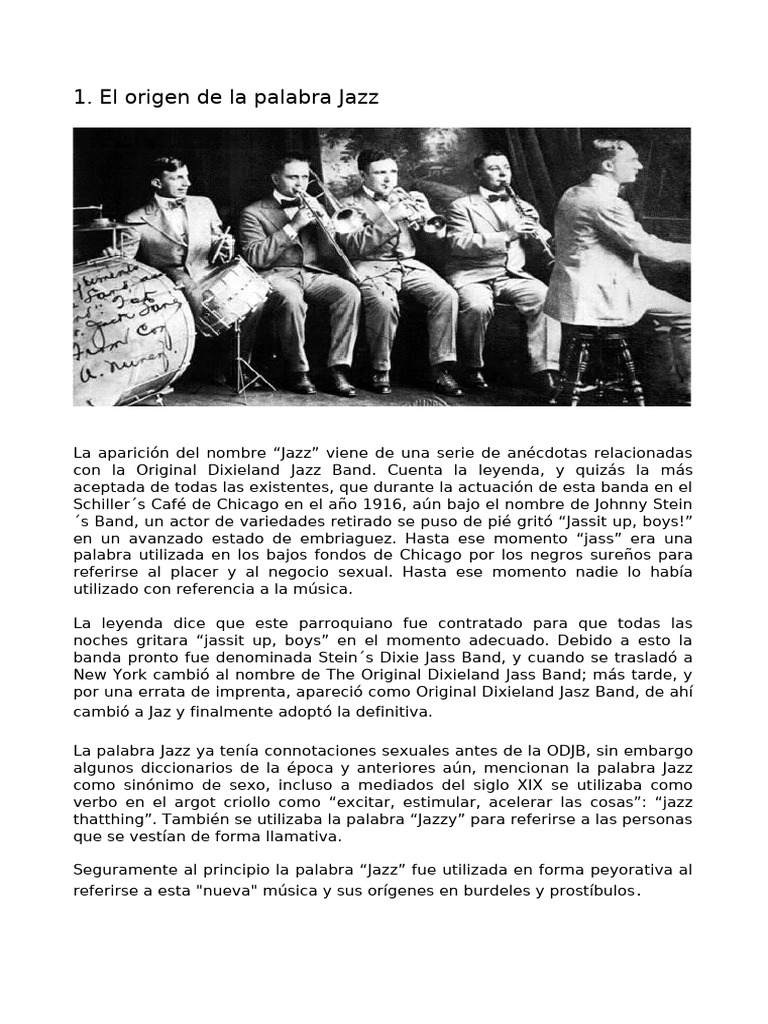 Tema 1. EL JAZZ | PDF