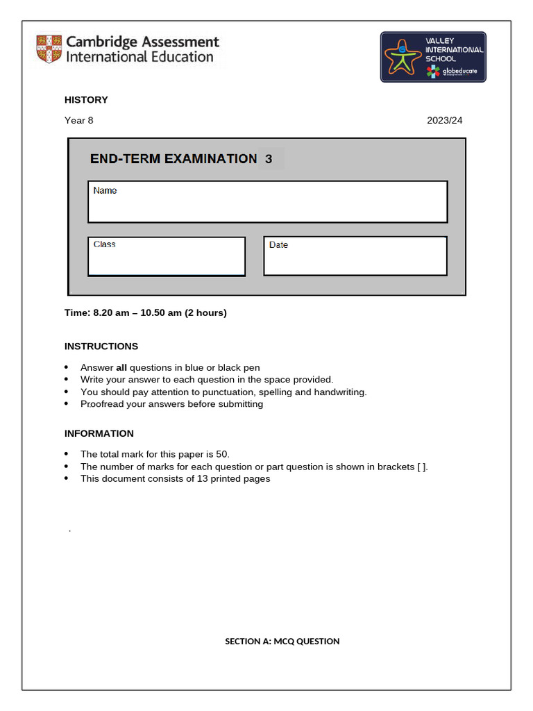 History Year 8 | PDF