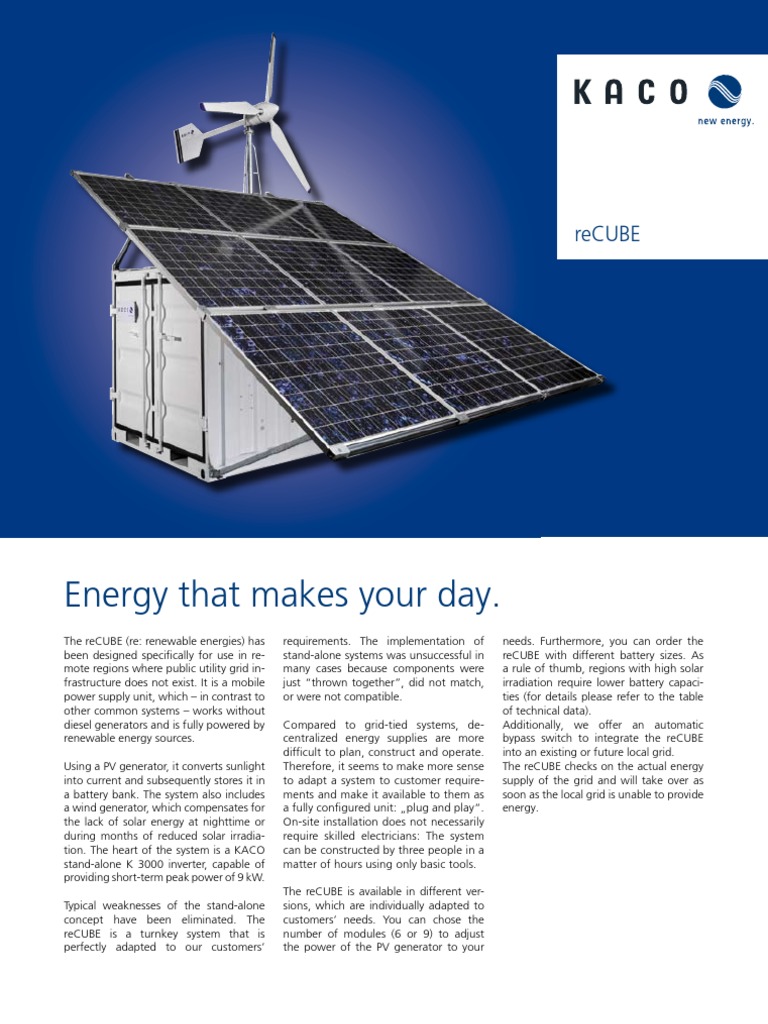 Kaco-Datasheet Recube en 100511 2 | PDF | Photovoltaics | Power Inverter
