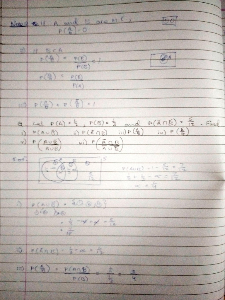 Probability Notes | PDF