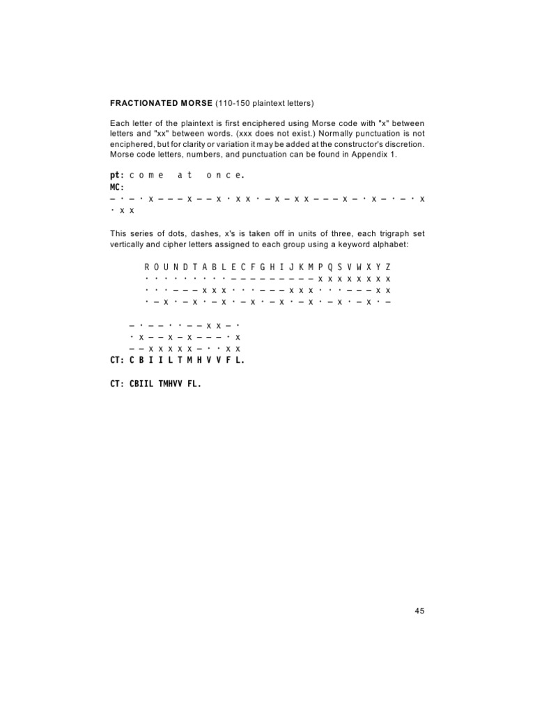 Fractionated Morse | PDF