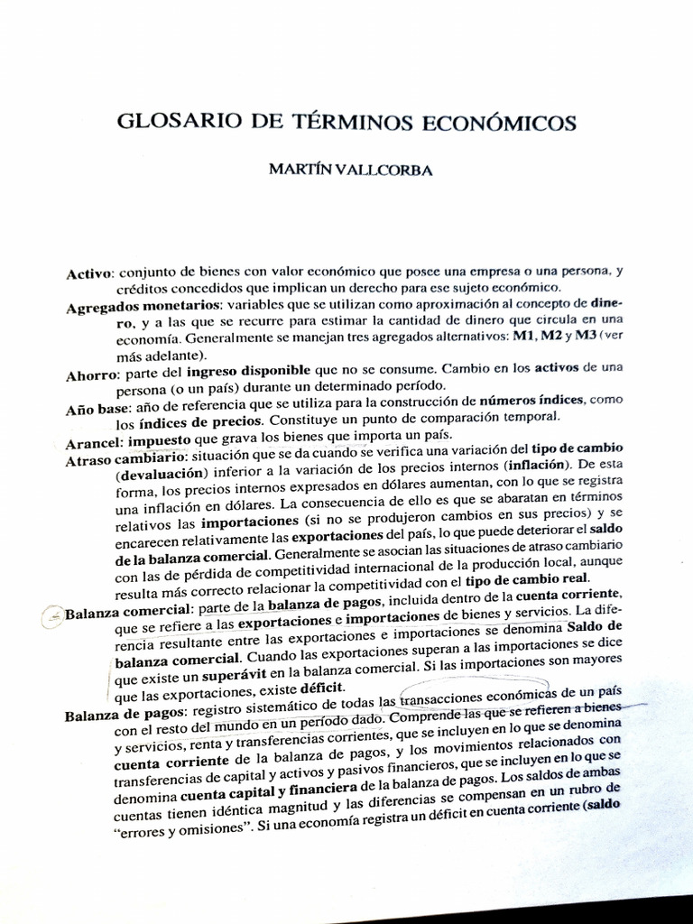 Glosario Económico | PDF