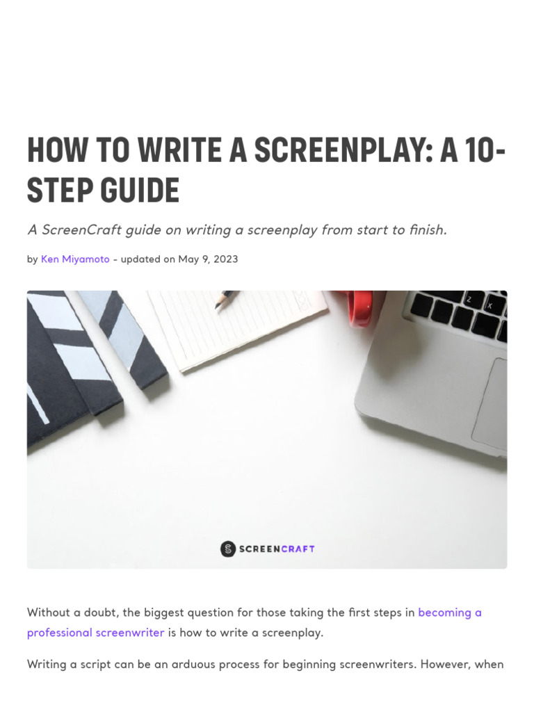 How To Write A Screenplay | PDF