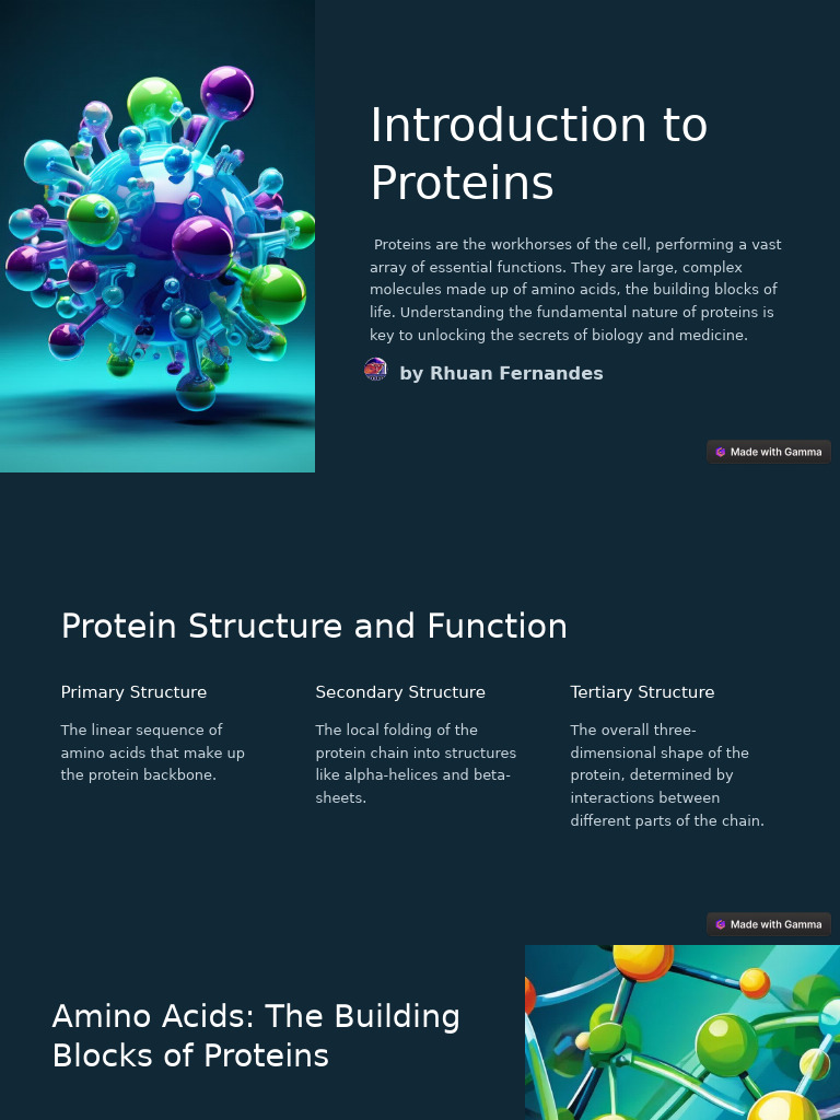 Introduction to Proteins | PDF