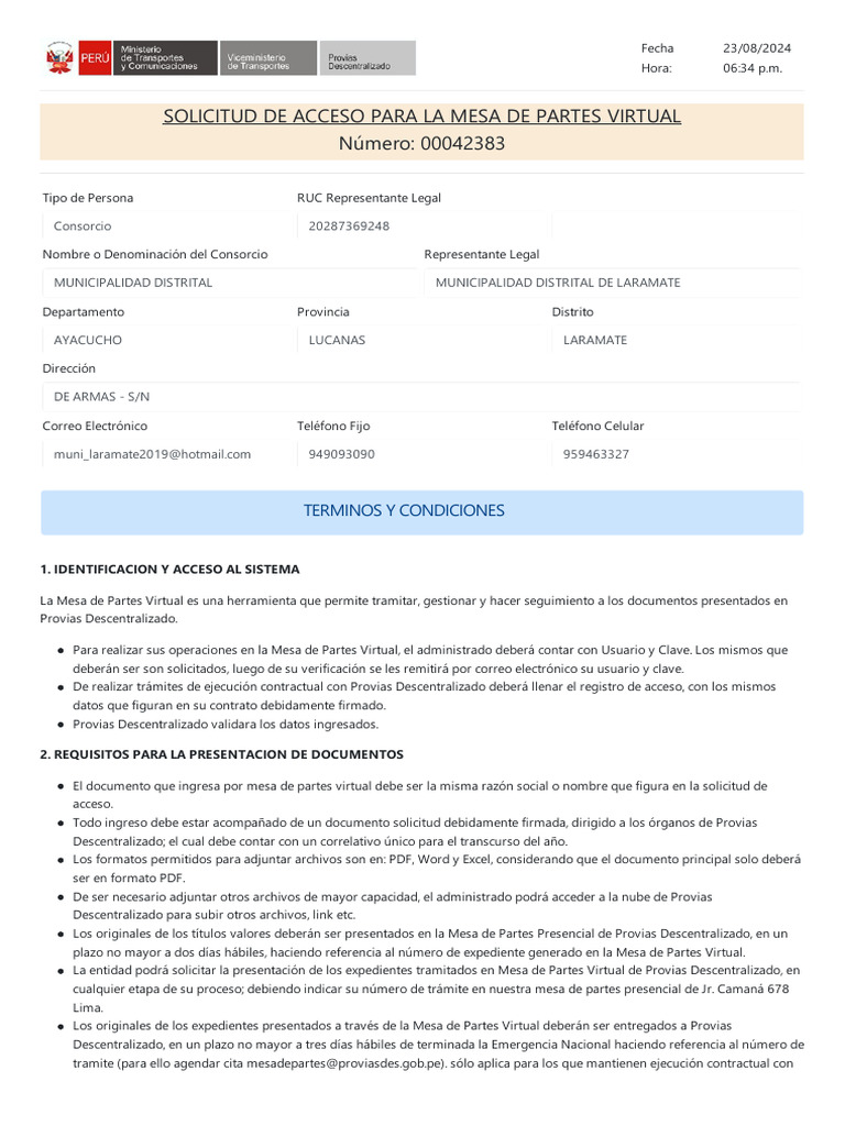 Formato Solicitud | PDF