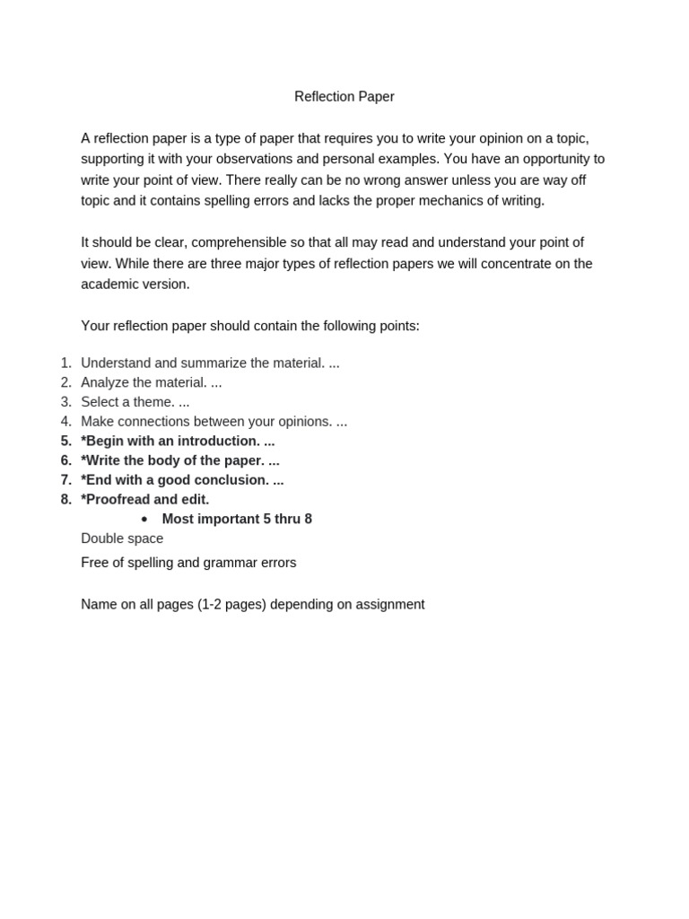 Reflection Paper | PDF