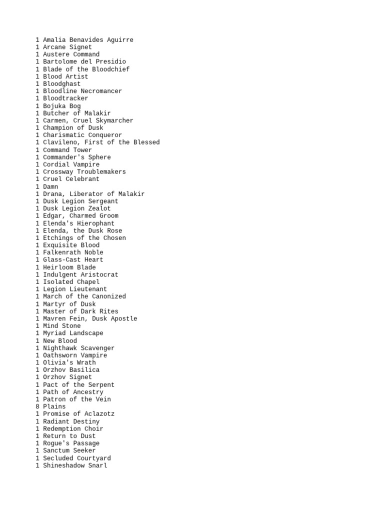 Deck - Blood Rites (Upgrade) | PDF