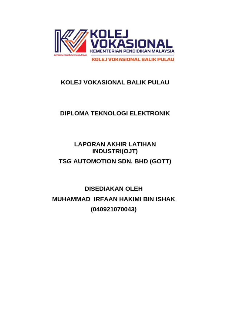 Kolej Vokasional Balik Pulau | PDF
