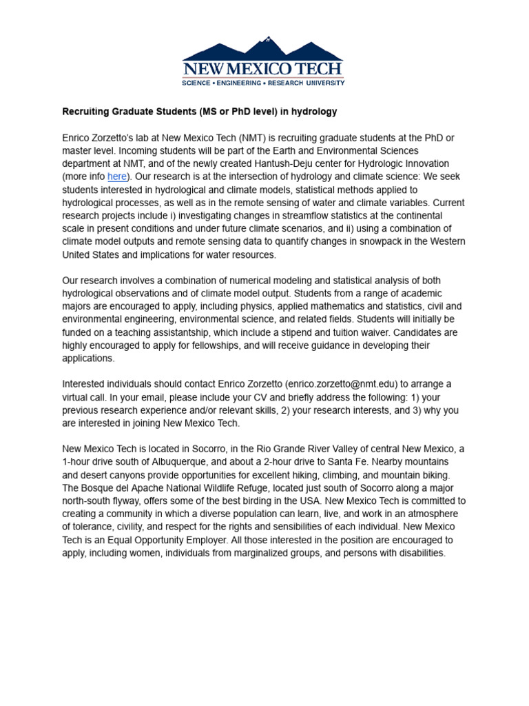 Description PHD Position | PDF